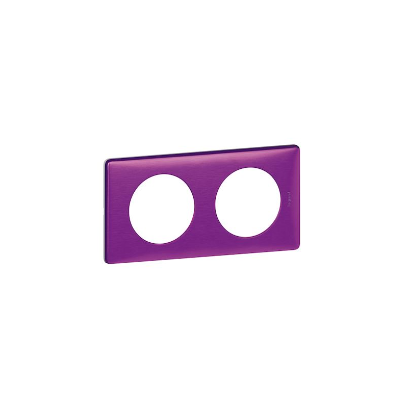 Legrand Plaque Céliane - Métal - 2 postes - Violet Irisé - 068712