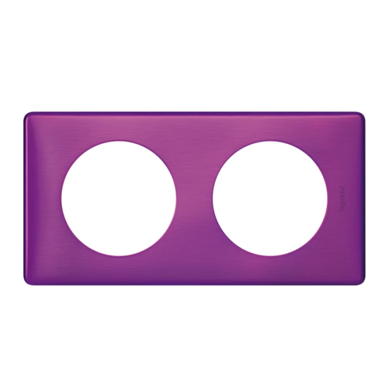 Legrand 068712 Plaque Céliane - Métal - 2 postes - Violet Irisé