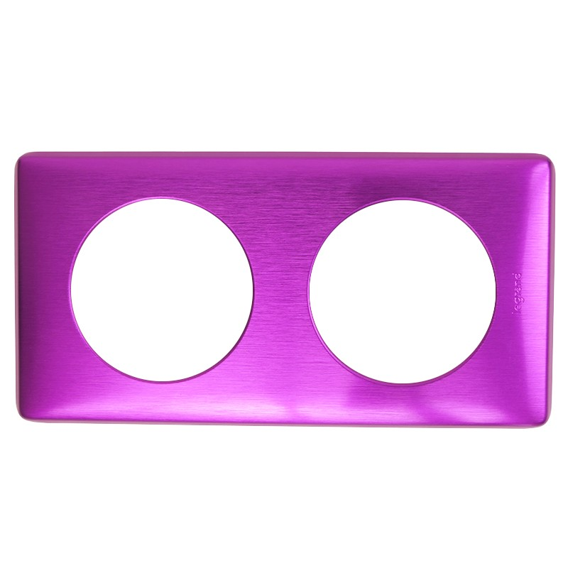 Legrand 068712 Plaque Céliane - Métal - 2 postes - Violet Irisé
