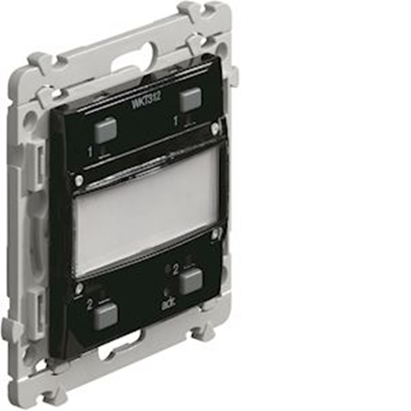 Hager WKT312 Kallysta poussoir KNX filaire 2 entrées à voyant
