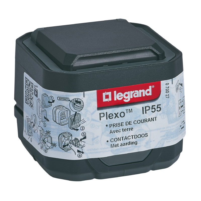 Legrand 070027 Socket outlet with shutter Plexo complete