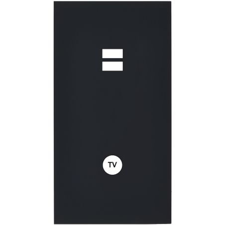 Modelec 297818 Switch plate Désir Matt black double vertical U1 C1