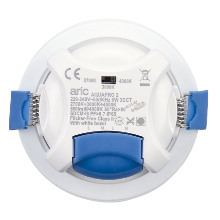 Aric 51641 AQUAPRO blc 8W 30000h IK02 IP20/65 60° RG0 800 lm CCT