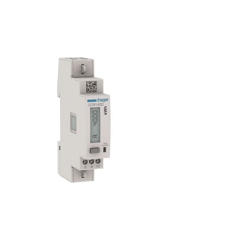 Hager ECR140D 1 Phase kWhmeter direct 40A 1M MODBUS MID