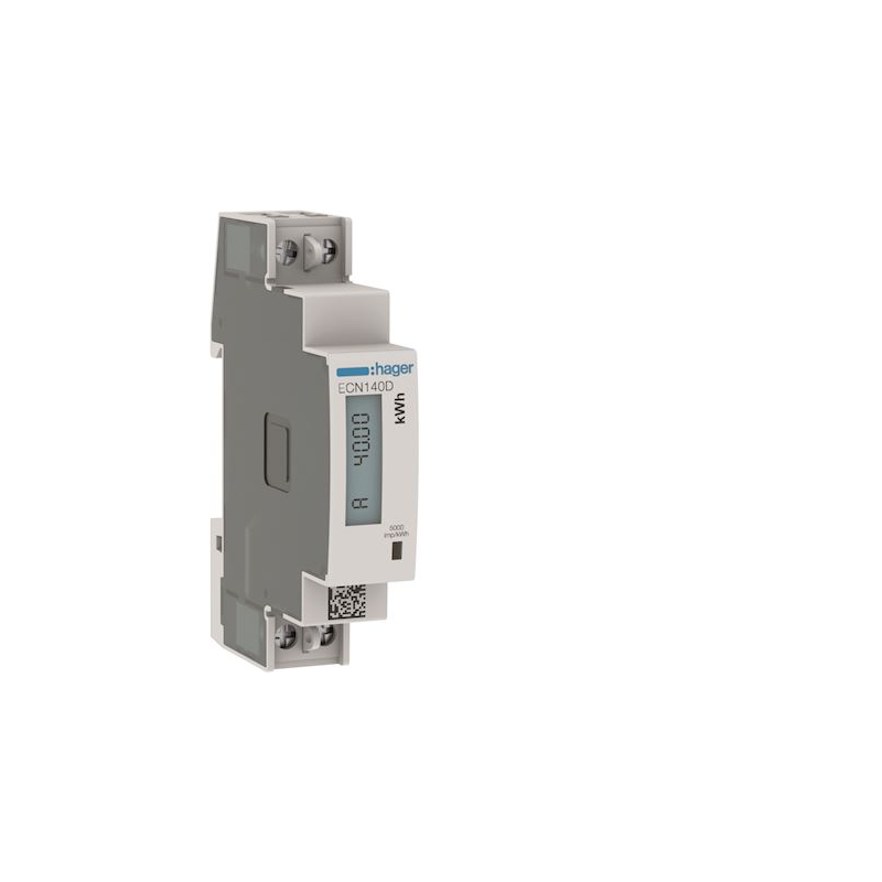 Hager ECN140D 1 Phase kWhmeter direct 40A 1M - 3250612231355