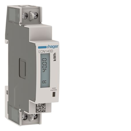 Hager ECN140D 1 Phase kWhmeter direct 40A 1M - 3250612231355