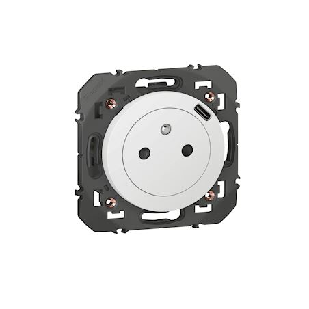 Legrand 600341 Prise 2P+T Surface avec Prise USB Type-C dooxie livrée