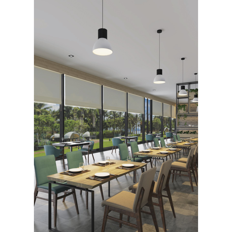 Lexa - suspension ø316mm, noir / blanc, led intég. 40w 80° 3000k 4000lm