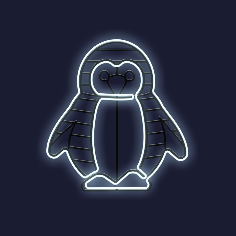 Festilight 46623-N-NEON-0 OCTAVE - Pinguim Impressão 3D - H67xL62cm