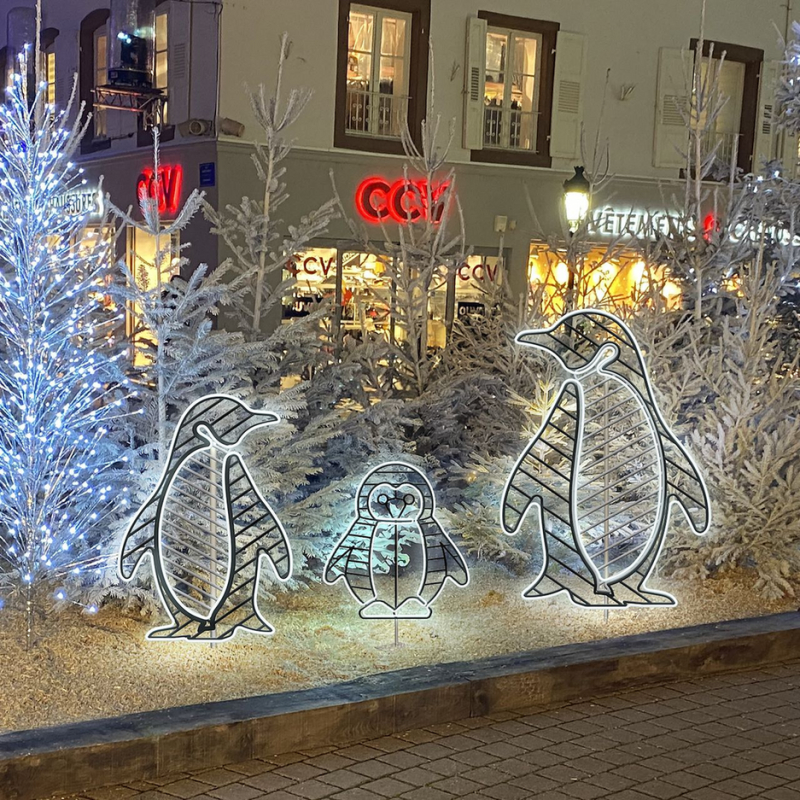 Festilight 46623-N-NEON-0 OCTAVE - Pingouin impression 3D - H67xL62cm