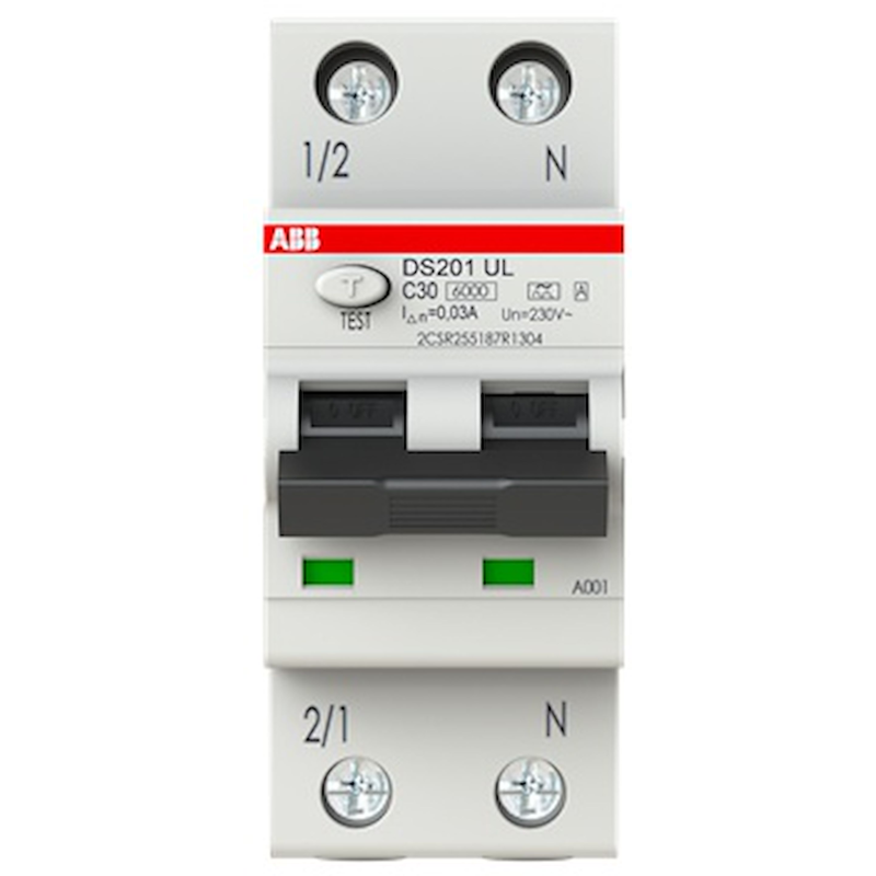 ABB 2CSR255187R1304 Disjoncteur Différentiel-DS201UL-1P+N