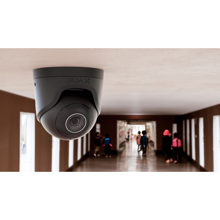 Caméra turret IP, 8Mp, Obj: 4mm, LED 35m, IP65, 12V, Noir