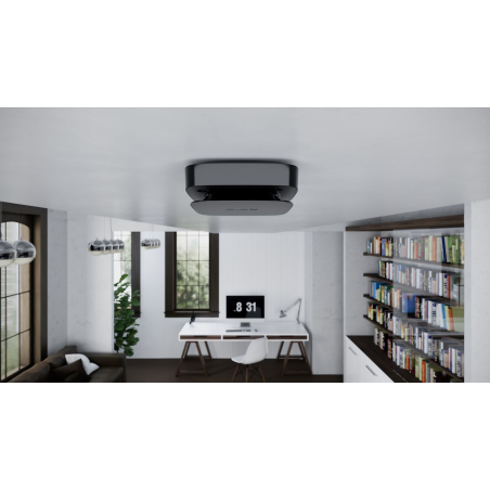 Sensor of carbon monoxide wireless with sealed batteries black