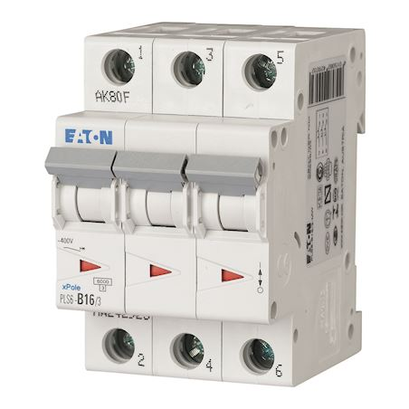 Eaton PLS6-C16/3-MW Disjoncteur modulaire PLS6 3P 16A 6kA (EN 60898)