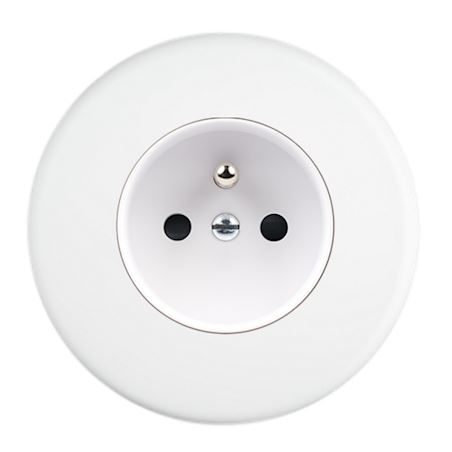 Modelec 190-353 Façade Iris Blanc Soft Touch Simple PC 2P+T - 190353