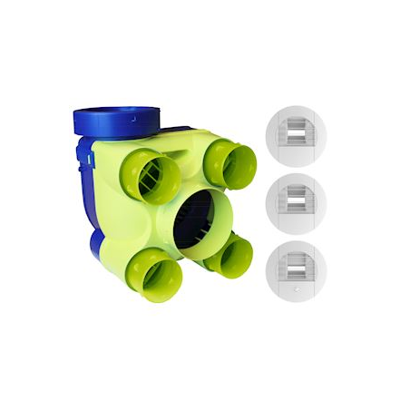 S&P Unelvent 604021 Kit VMC hygroréglable 6,2 W-Th-C bouches à piles