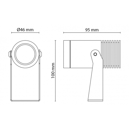 SG Lighting 630001 Hovden mini spot de jardin graphite 550lm 3000K Ra