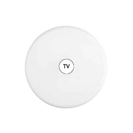 Modelec 194-353 Switch plate Iris white SOFT Touch simple plug TV