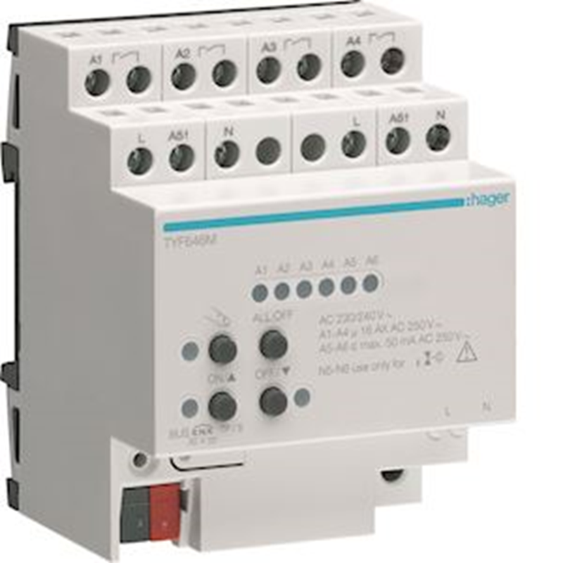 Hager TYF656T Module 6 sortites pour chauffage eau chaude KNX