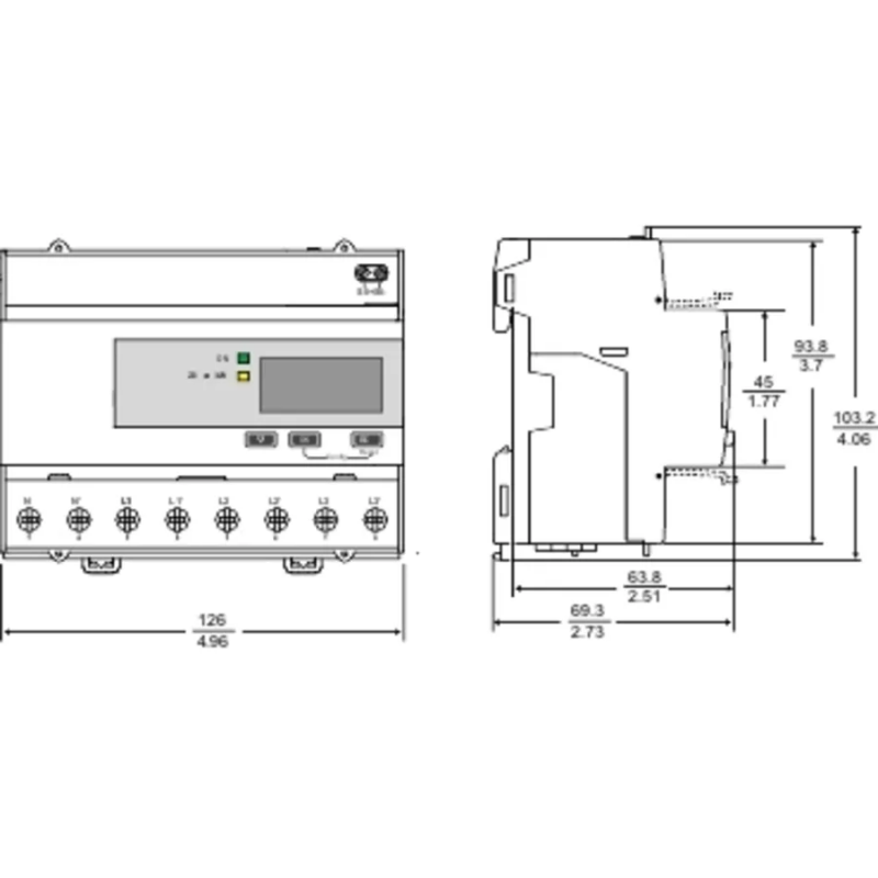 Schneider Electric A9MEM3355 Compteur d'énergie triphasé Acti9