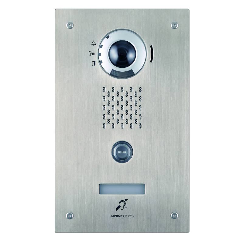 Aiphone IXDVFL Plat. vidéo enc. 1 bp ip/sip inox access pictos s.